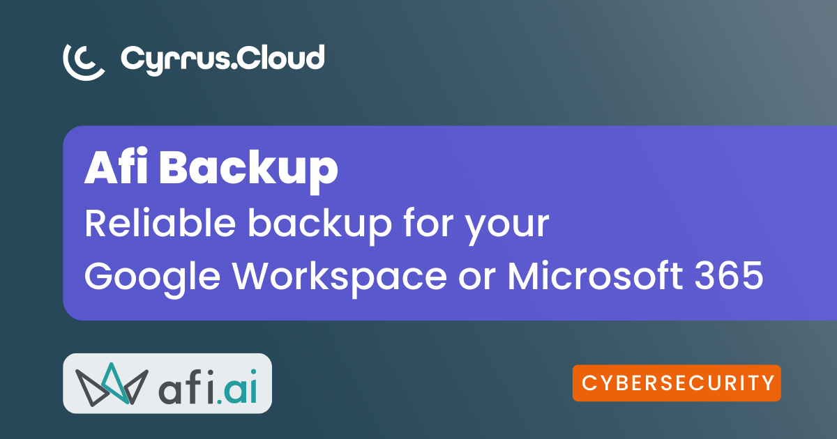 Afi SaaS Backup | Cyrrus Cloud